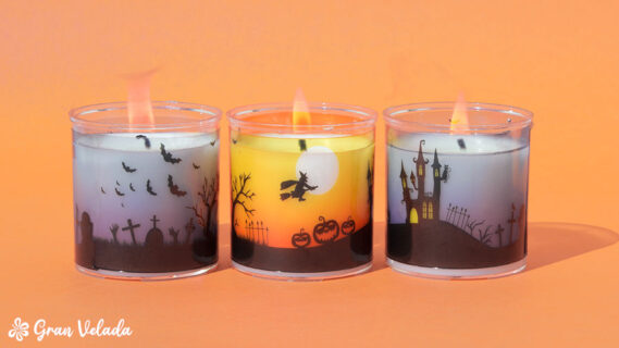 Velas para Halloween en vaso - Gran Velada México